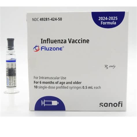 Fluzone® Influenza Vaccine 10 Single Dose Prefilled Syringes