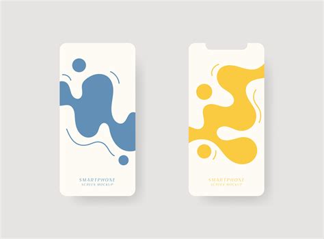 Set Of Smartphone Screen Mockup Design For App Interface Ux Ui And
