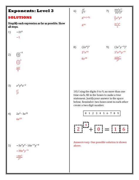 Level Ups 8th Grade Integer Exponents Made By Teachers