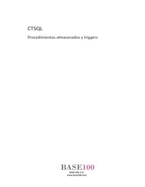 Procedimientos Almacenados Y Triggers