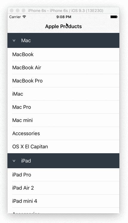 Github Jeantimexios Swift Collapsible Table Section Iphone A