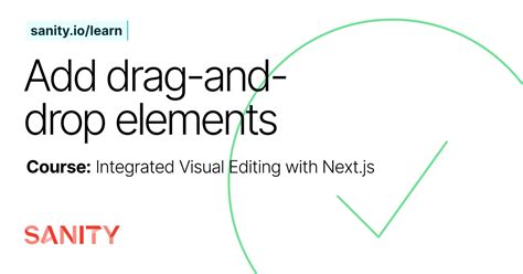 add drag and drop elements integrated visual editing with next js