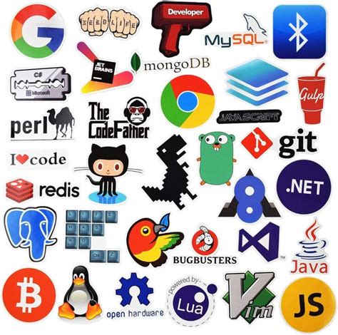Set Of 100 Programming Stickers For Developer Includes R C Python