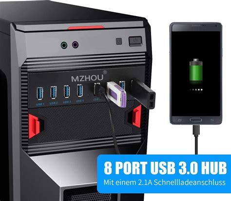 MZHOU USB 3 0 8 Port USB Front Panel 19Pin To USB Front Panel USB Hubs Front Panel Adapter For