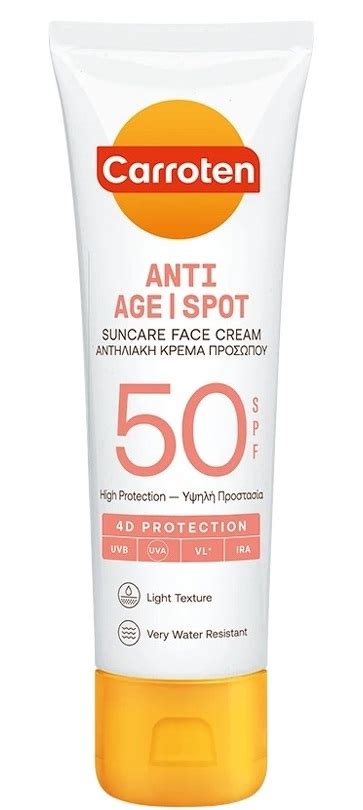 Carroten Anti Age Spot სახის მზისგან დამცავი კრემი Spf 50 50 მლ Veli