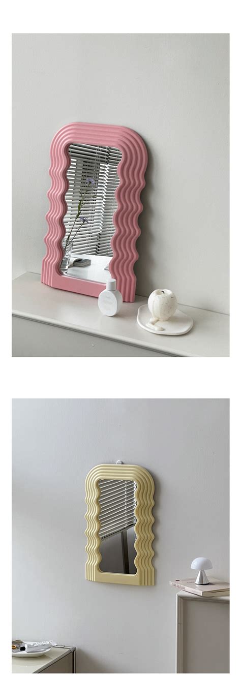 웨이브 벽거울 인테리어 반신거울 감도 깊은 취향 셀렉트샵 29cm