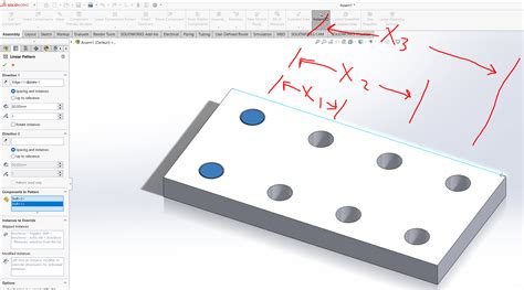 Linear Pattern A Part By Clicking A Hole Rather Than Manually Measuring