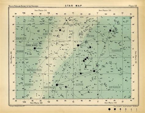 Vintage Star Chart Print Star Map Map Star Chart