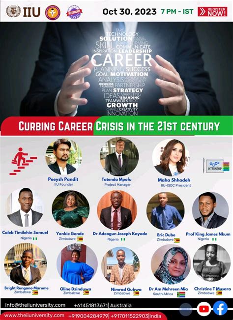 Join Us Iiu Isdc Presents Curbing Career Crisis In The 21st Century