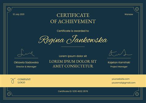 Neat And Professional Internship Certificate Template