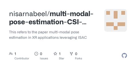 Github Nisarnabeel Multi Modal Pose Estimation Csi Mmwave This Refers To The Paper Multi