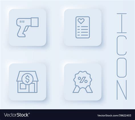 Set Line Scanner Scanning Bar Code Shopping List Vector Image