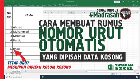 Rumus Excel Untuk Nomor Urut Nalar Berita