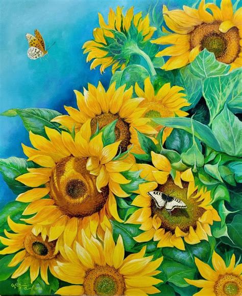 해바라기그림 해바라기 그림 노란 꽃 사진 예쁜 꽃 그림