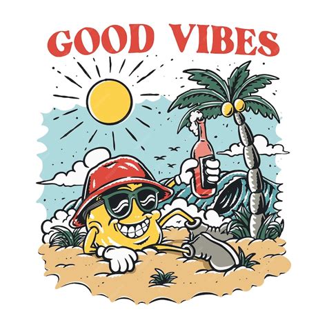 Premium Vector Relax On A Beautiful Beach Illustration
