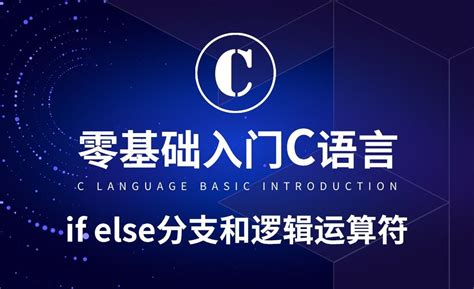 C语言 if else分支和逻辑运算符 软件入门教程 C语言 虎课网