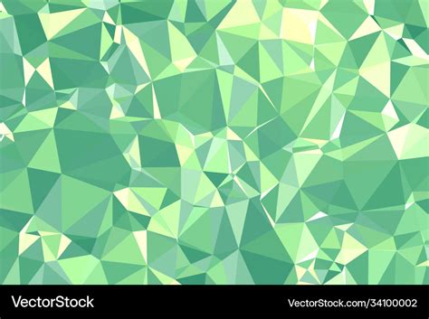 Abstract Textured Green Polygonal Background Low Vector Image
