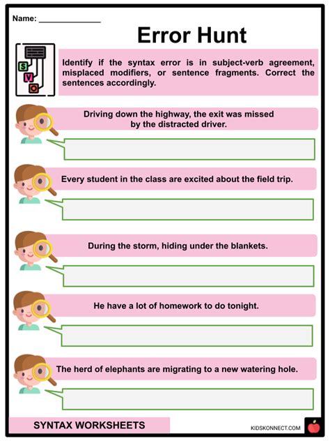 Syntax Worksheets Importance English Syntax Rules Errors Syntax Worksheets Importance English Syntax Rules Errors