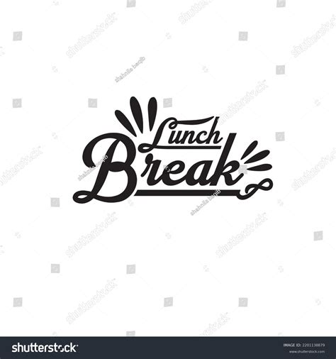 Modern Lunch Break Vector Logo Design Lunch Royalty Free Stock