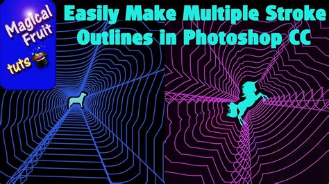 Easy Multiple Stroke Design Outlines In Photoshop CC YouTube
