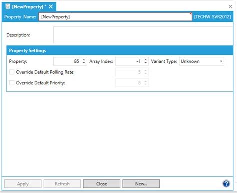 Creating A New Bacnet Property