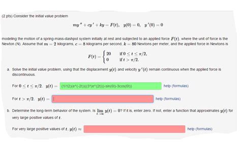 Solved 2 Pts Consider The Initial Value Problem My Cy