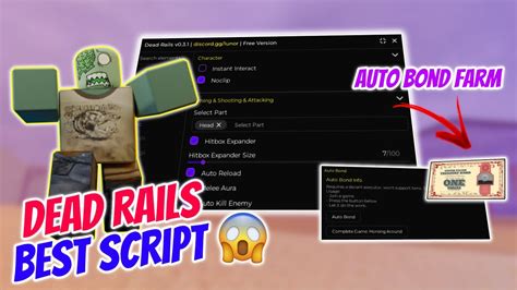 Dead Rails Script Pastebin Auto Farm Bond Auto Win Bring Items Hitbox And More Mobile And Pc