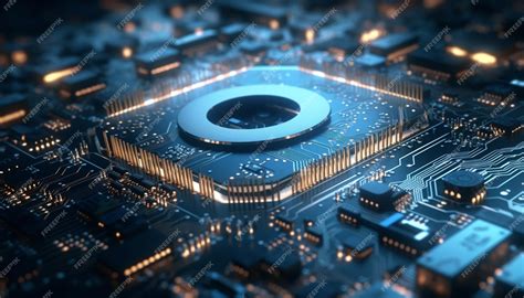 Premium Ai Image Futuristic Computer Chip Glows With Complex Circuit