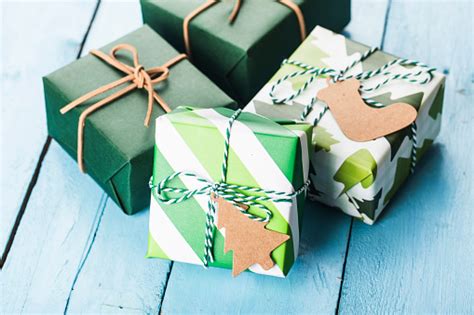 선물 상자 휴일 준비와 크리스마스 배경 복사 공간이 있는 맨 위 뷰입니다 0명에 대한 스톡 사진 및 기타 이미지 0명 개념 겨울 Istock