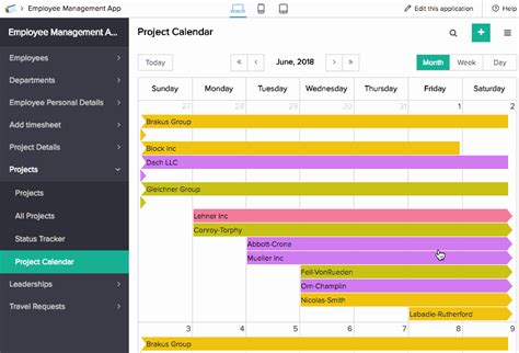 detail view actions in calendar report zoho creator help