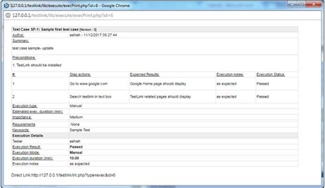 Testlink Ejecución De Prueba