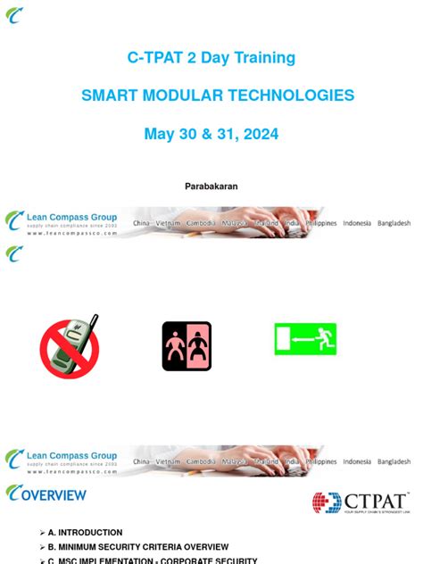 smartmodular c tpat 2d implementation training mar 29 2024 pdf