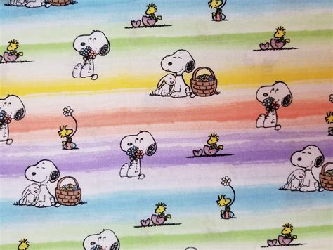 Peanuts Snoopy And Woodstock Easter Sky With Eggs Baskets And Etsy
