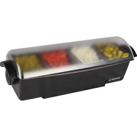 Bd4004 The Dome® Condiment Center 12 Pint 4 Tray Black