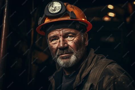 Premium Ai Image Portrait Of A Mining Engineer At The Mine