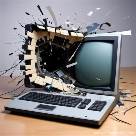 Computer Crash Incident Stable Diffusion Online