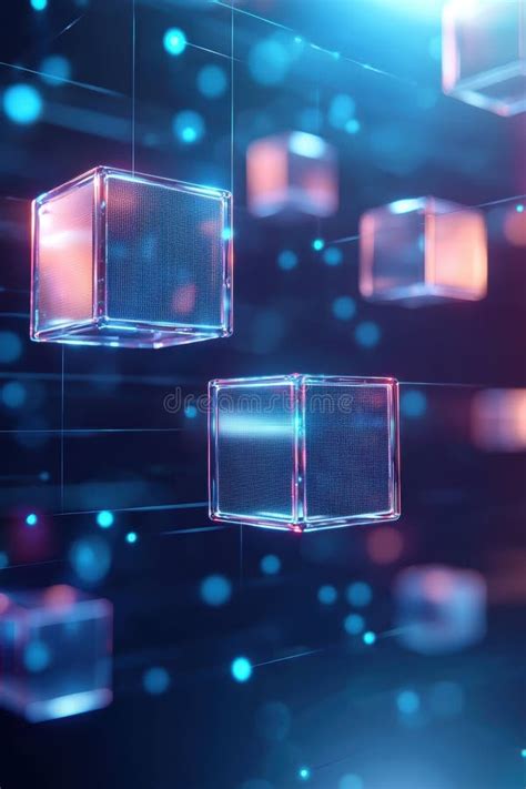 A Blockchain Powered Decentralized Network Visualized As Glowing