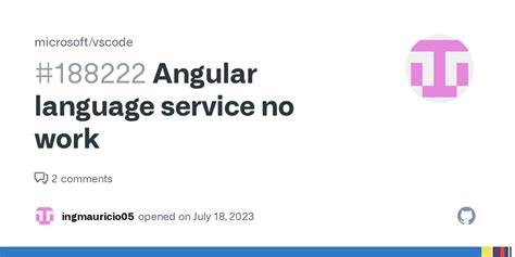 Angular Language Service No Work Issue Microsoft Vscode GitHub