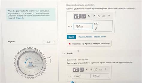 Solved Determine The Angular Acceleration Express Your Chegg Com
