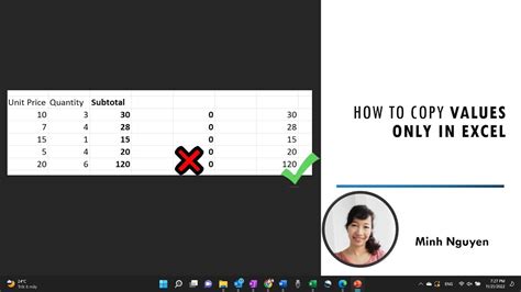 How To Copy Paste Only Values In Excel Youtube