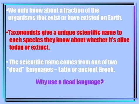 Taxonomy Ppt Ppt