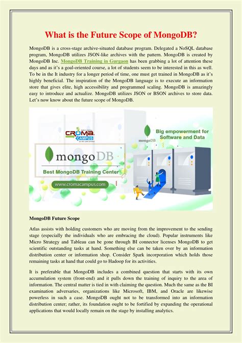 ppt what is the future scope of mongodb powerpoint presentation