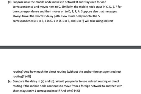 Solved Mobility There Are Two Ways Of Handling Node