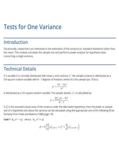 12 Free Variance Calculator Samples To Download