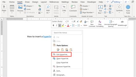How To Insert Delete And Manage Hyperlinks In Microsoft Word