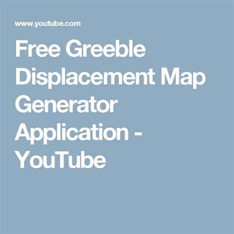 Free Greeble Displacement Map Generator Application Youtube Pozole