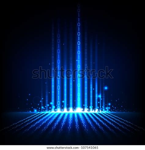 Illustration Binary Code On Abstract Technology Stock Vector Royalty Free 107541065 Shutterstock