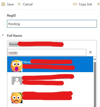 Sharepoint Person Combobox In Power Apps Default Selection Display