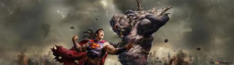Superman Vs Doomsday Battle Dc Comics 4k Wallpaper Download