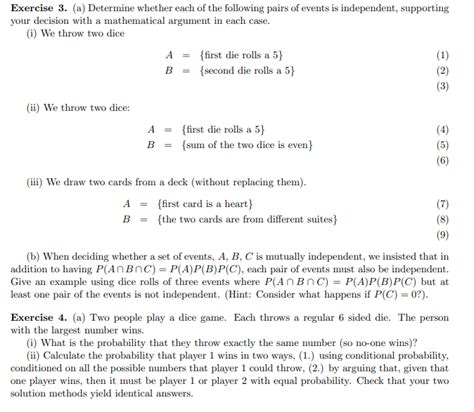 Solved Exercise 3 A Determine Whether Each Of The Chegg Com